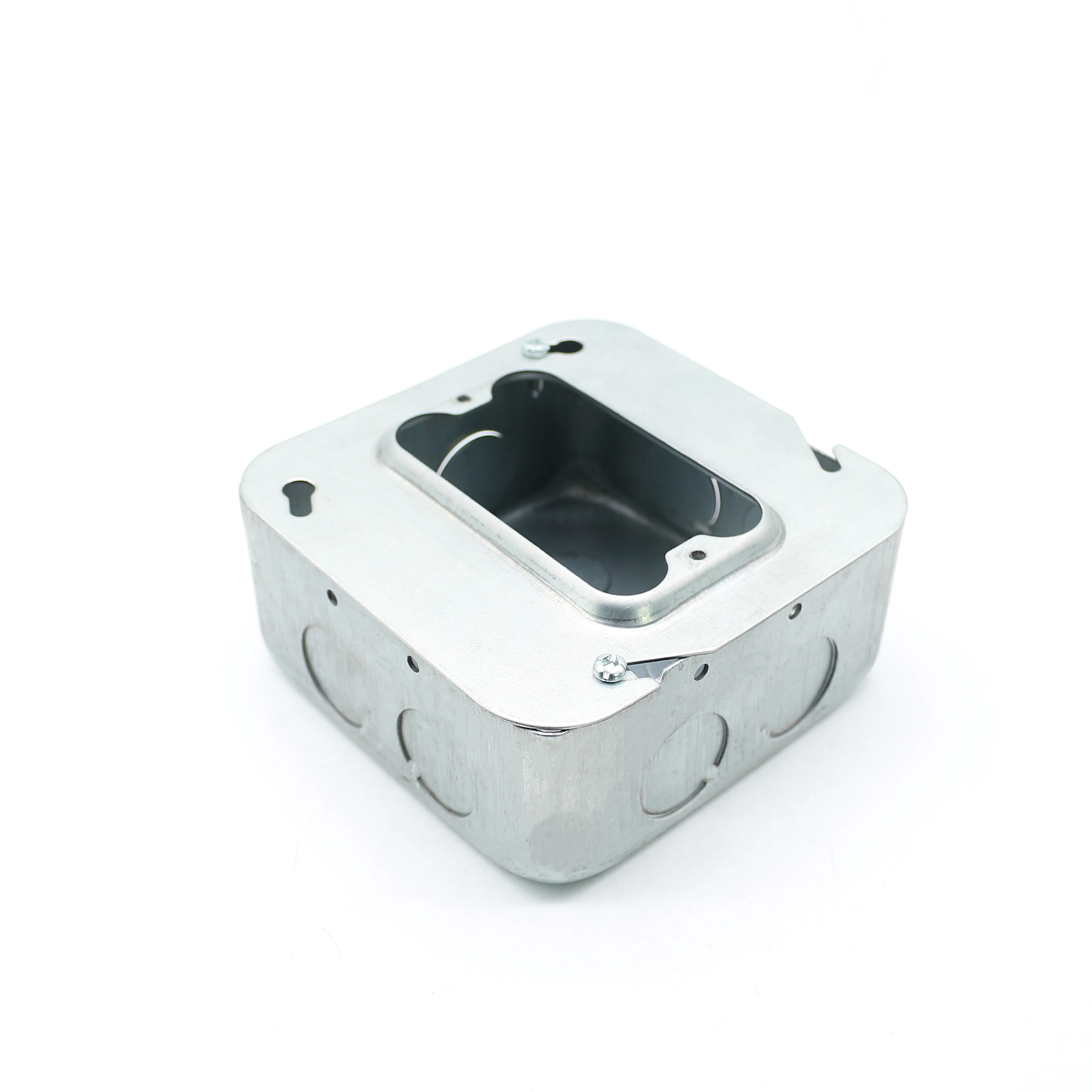 4-11/16" Drawn Steel Junction Box 2-1/8 Inch Deep 3/4 Inch Knockouts ...