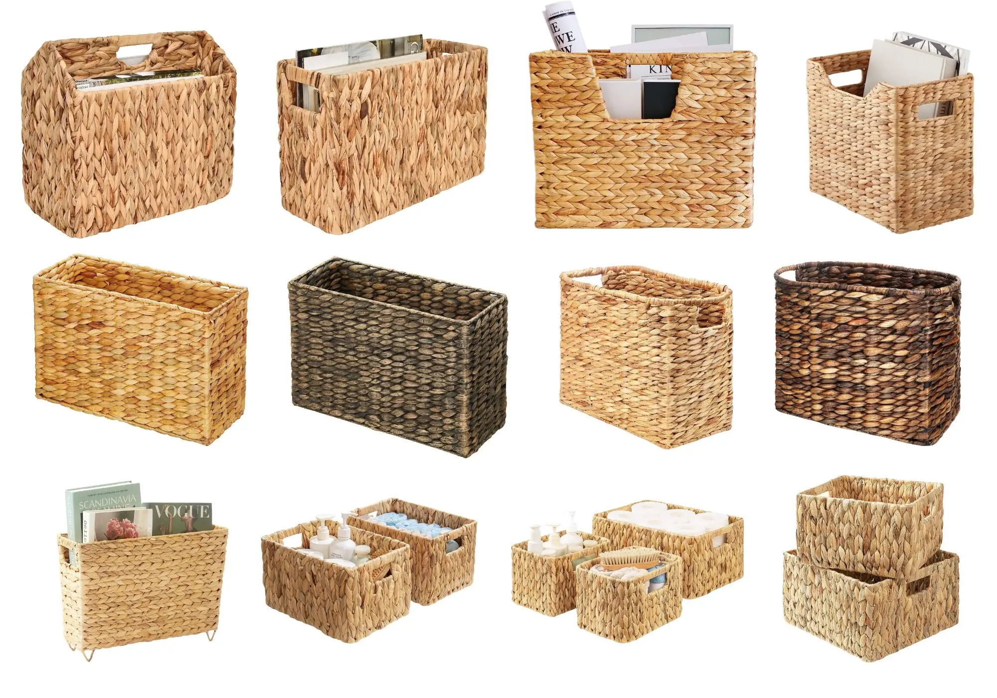 Natural Water Hyacinth Desktop Storage Containers: Stylish And ...