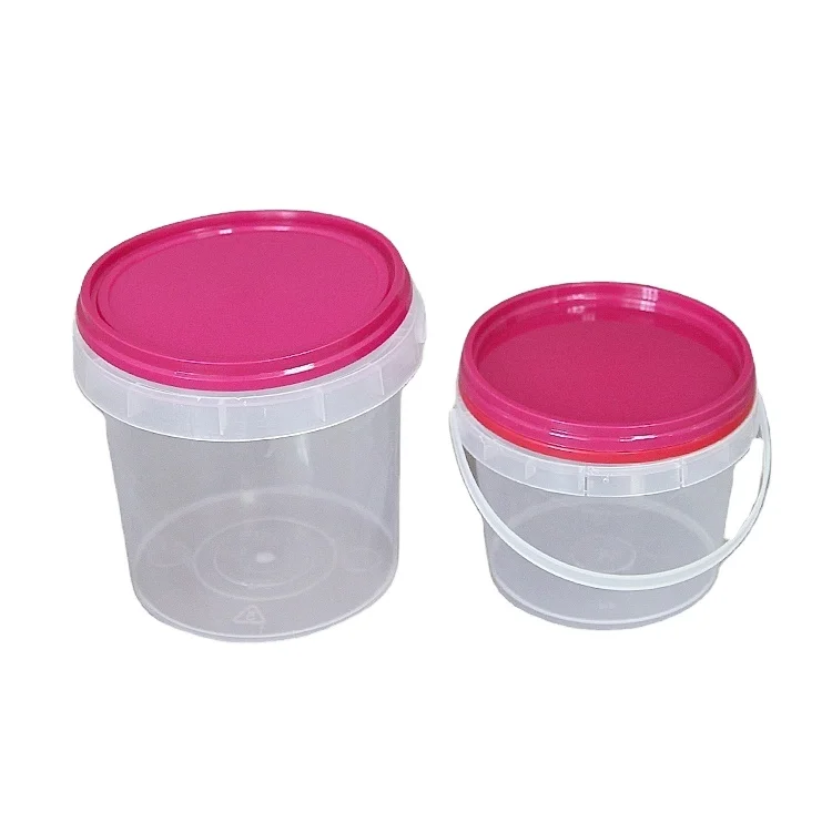 Colorful Clear Plastic Buckets - Durable & Versatile