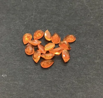 Genuine Natural Ethiopian Orange Opal 9x11mm Pear Cut Faceted 100% ...