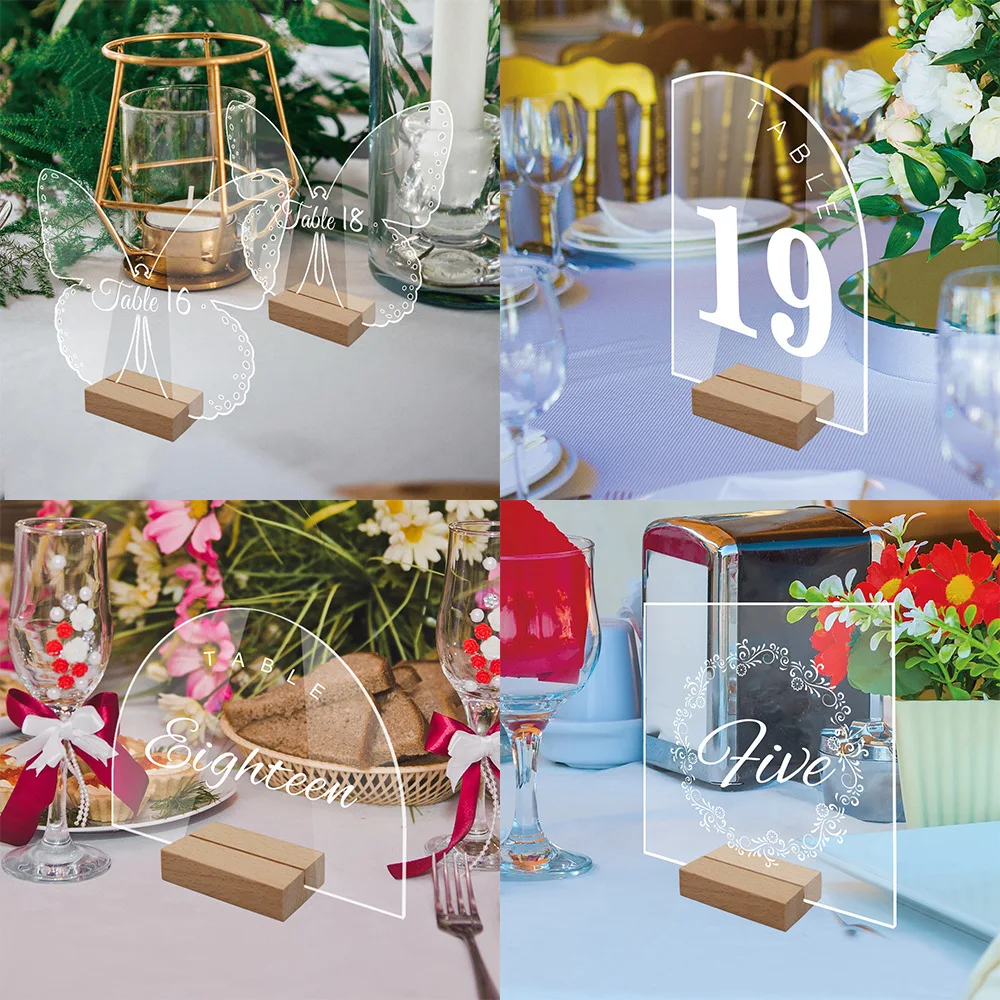Blank Butterfly Shape Wedding Centerpieces Acrylic Table Numbers ...