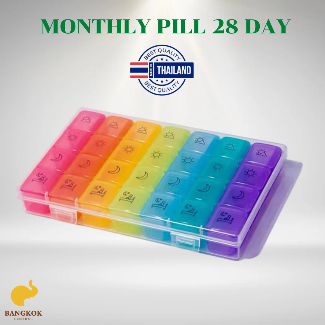 Monthly Pill Organizer 28 Day Case Sukuos Moisture-resistant Large 4 ... Monthly Pill Organizer 28 Day Case Sukuos Moisture-resistant Large 4 ...