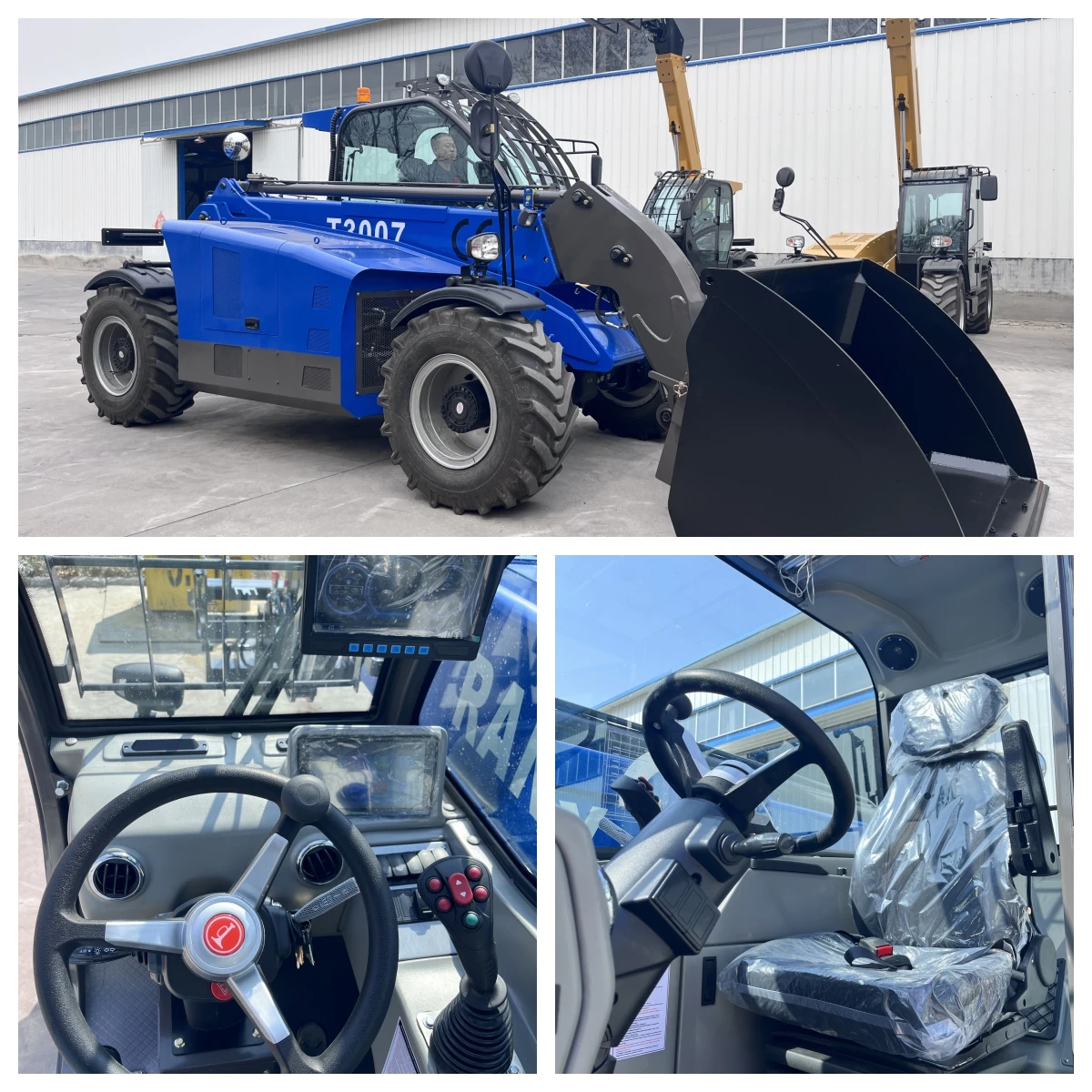 2T Capacity Telescopic Forklift Diesel Engine Powered Agricultural ...