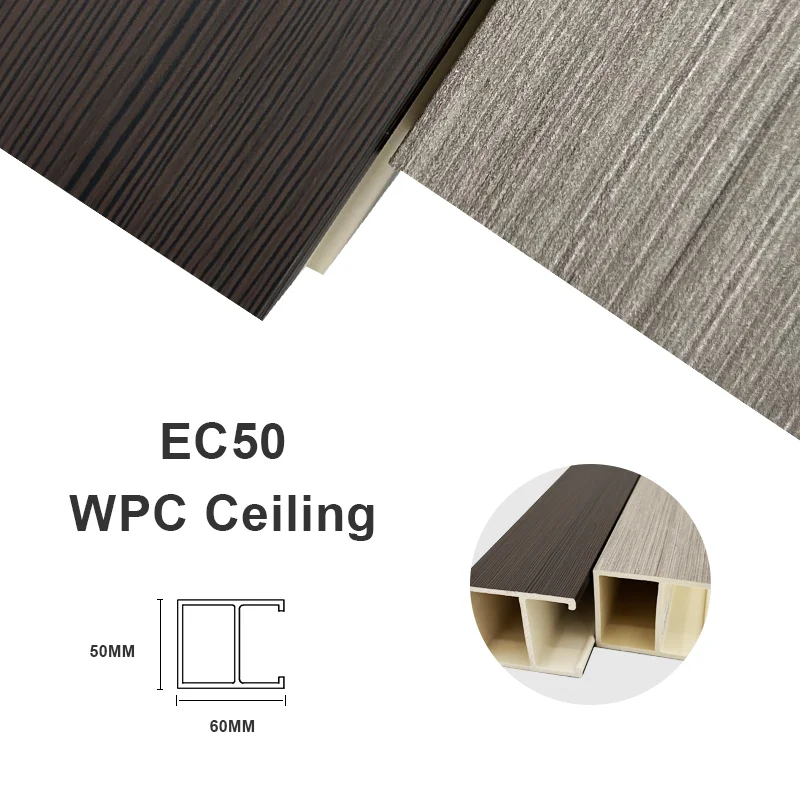 Green Light Weight Ceiling Panels Decorative Interior WPC Wood Ceiling ...