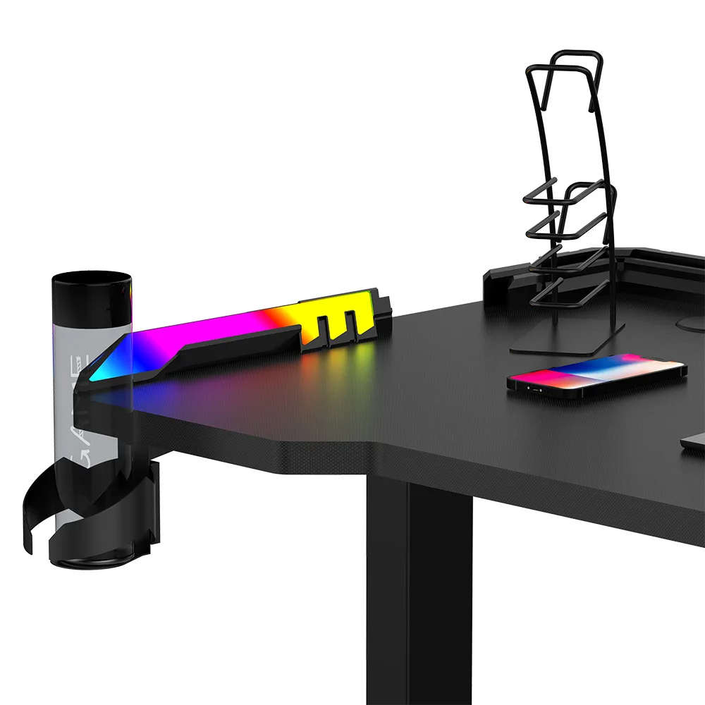 Custom Computer Racing Rgb Light Gamer Table Office Shape ...
