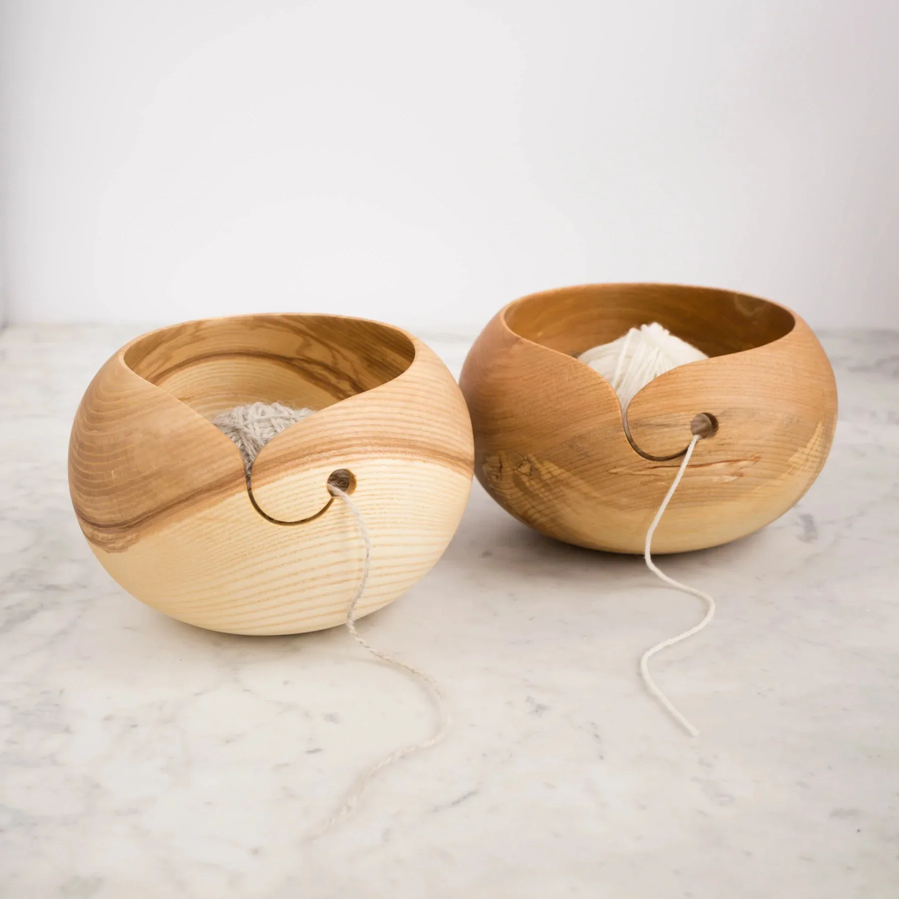 Eco-friendly Wooden Yarn Bowl Holder - Perfect for Knitting