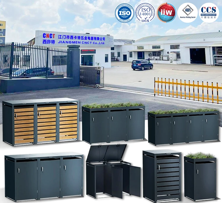 Outdoor Pull Out Waste Bin Garbage Cover Storage Shed Bin Wheelie Bin ...
