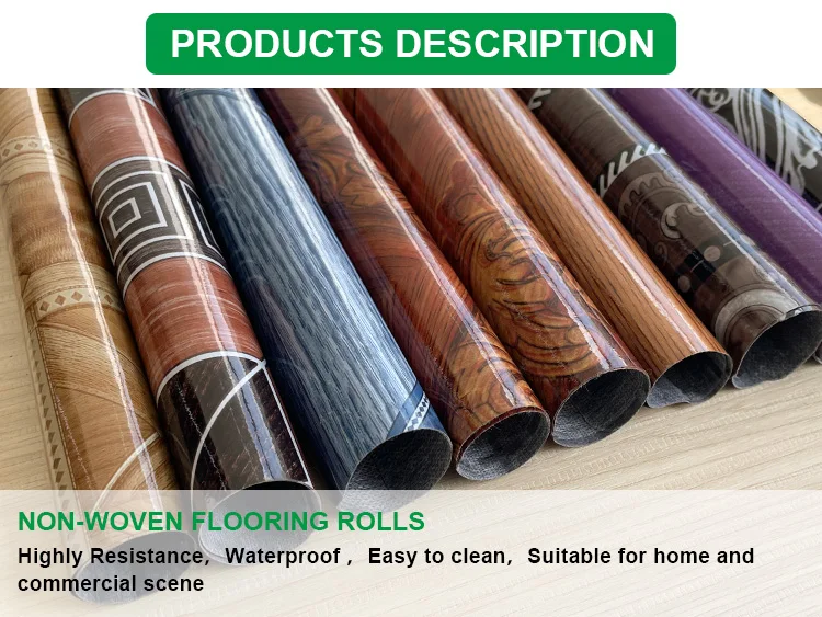 Factory Roll Out Flooring Mat Laminate Plastic Flooring Vinyl Pvc ...