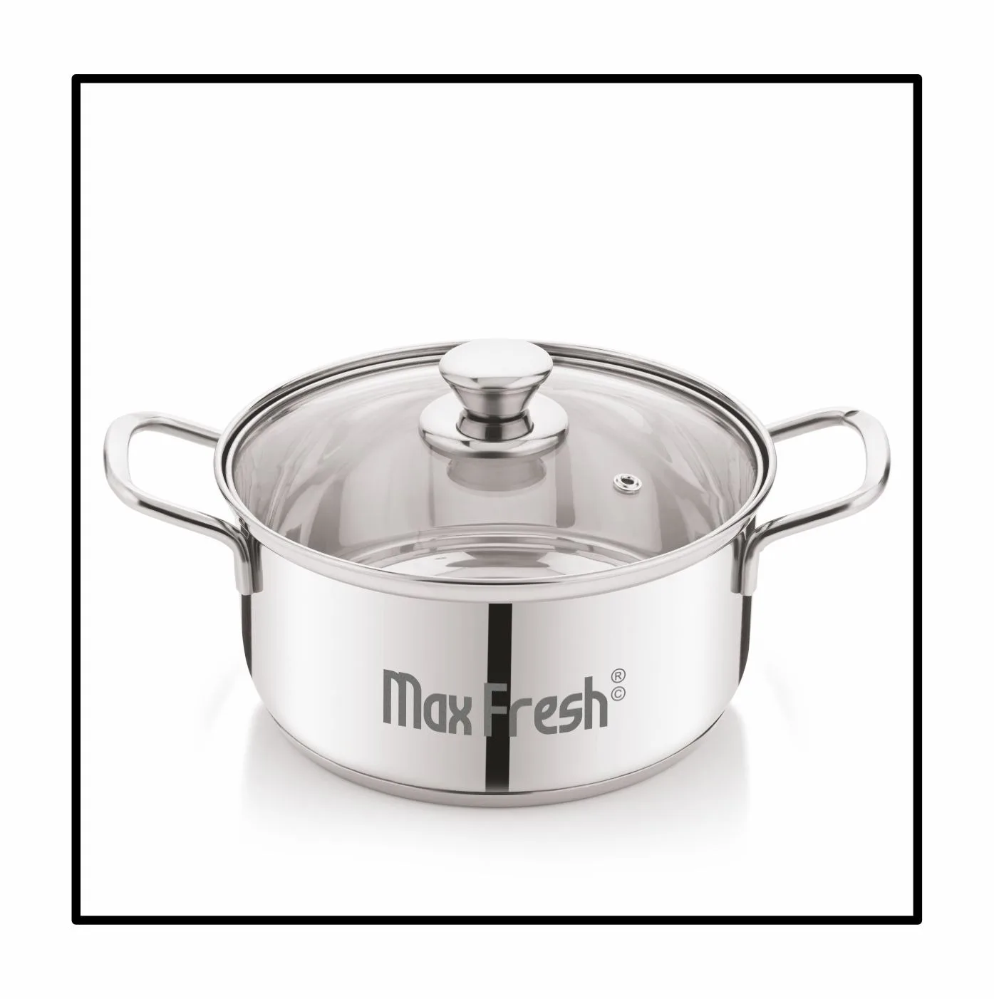 Maxfresh Premium Soup & Stock Pots Easy Grip Cooking Pot With Glass Lid ...
