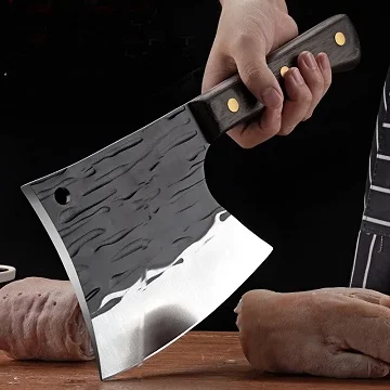 Handmade Forged Kitchen Knife Meat Cleavers Damascus Bones Chopping Axe ...
