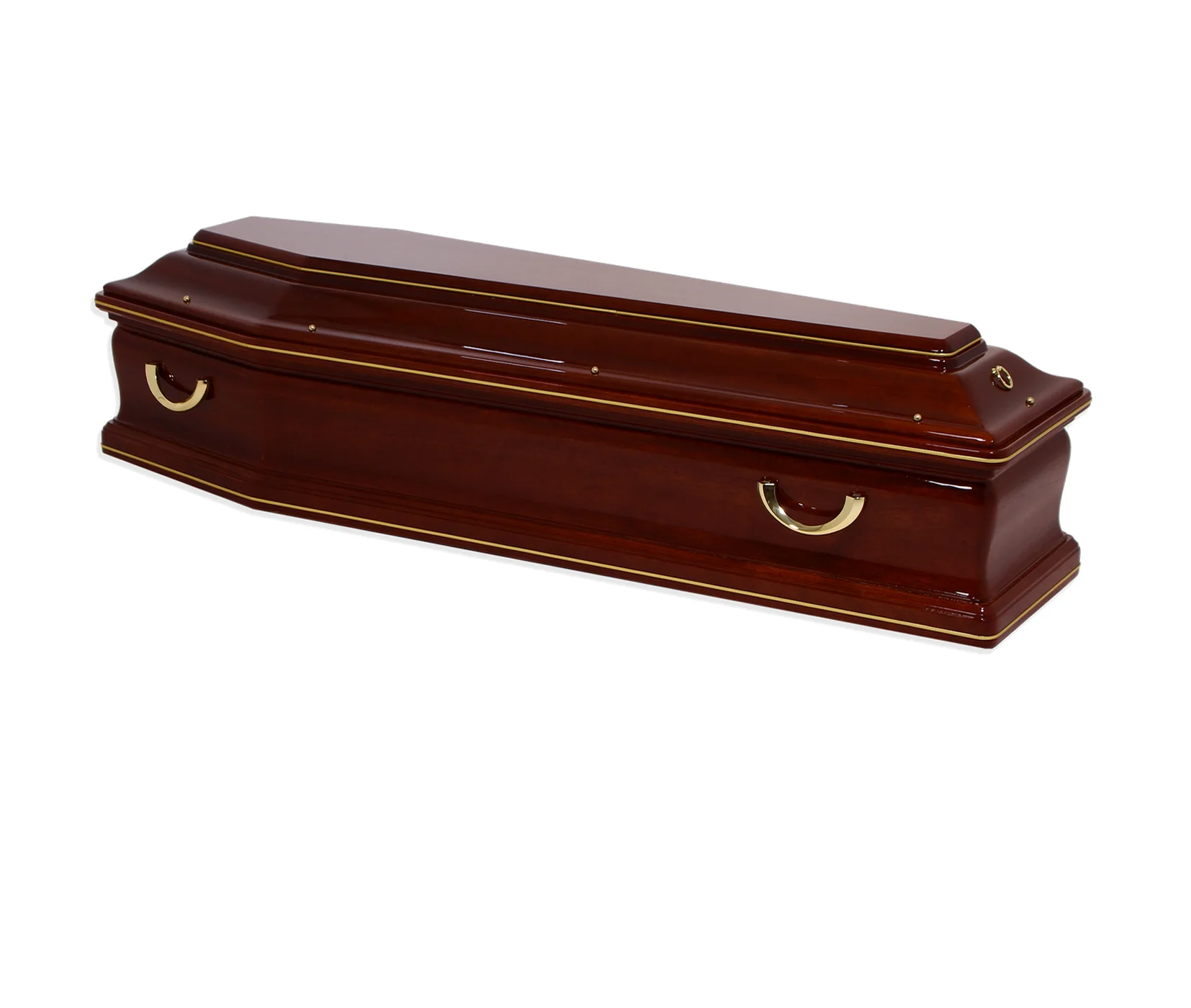 Europe Italian funeral cherry finish Wood Coffin burial vault combo bed ...