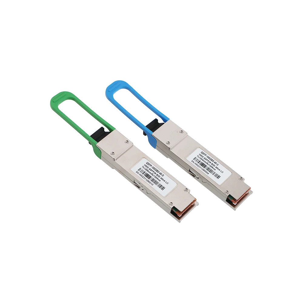 100G QSFP28 BIDI TX1304nm/RX1309nm Single Lambda LC SMF 40km PAM4 DDM ...