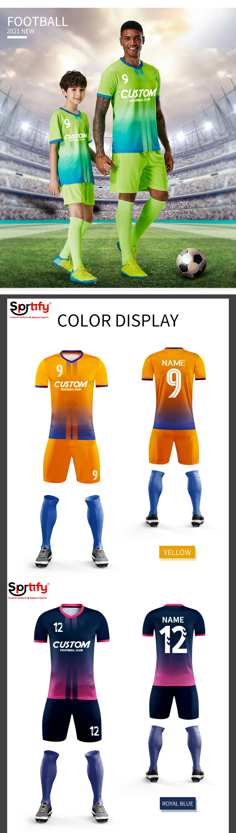 7v7 Football Sublimated Uniform Compression Uniform 7 On 7 Games Vafir ...