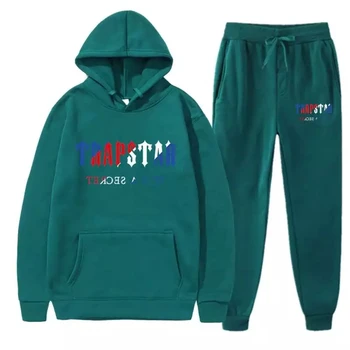 Custom Trapstar Men's Tracksuit 2 Piece Hooded Athletic Sweat Suits ...