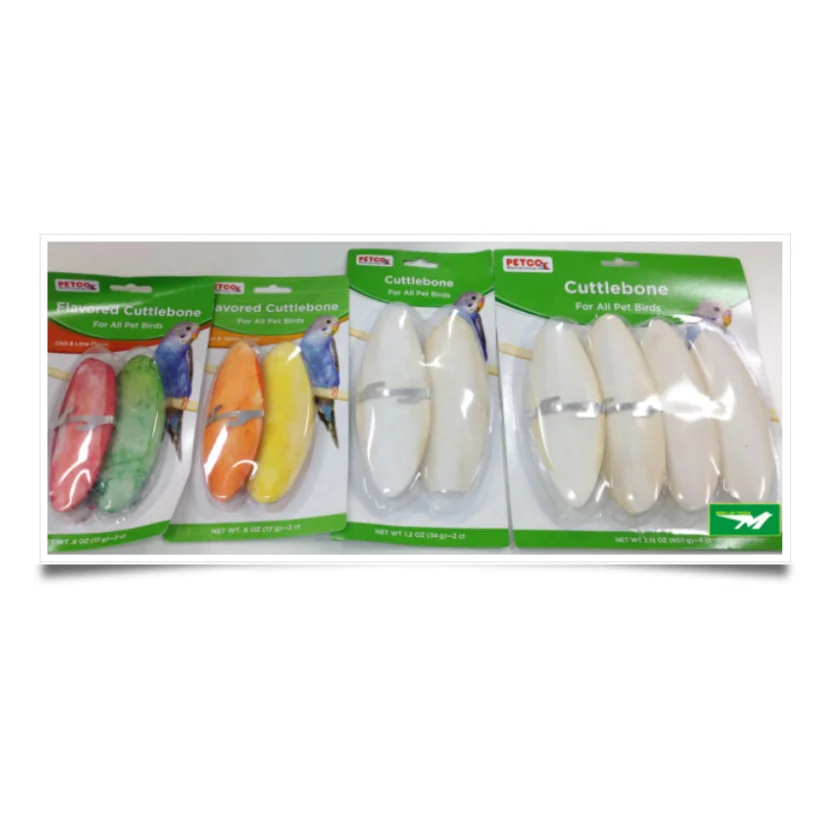 Cuttlefish Bone For Birds White Color Trimmed Blister Pack Single Or ...