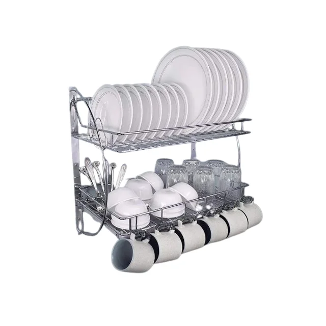 Alibaba.com: 3-tier iron dish drying rack with utensil cup holder and ...
