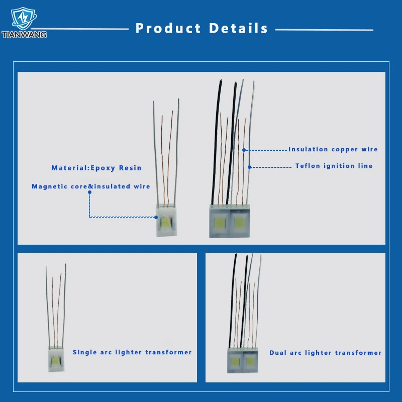 Small Size High Voltage Ignition Transformer For Lighting Cigarette And ...