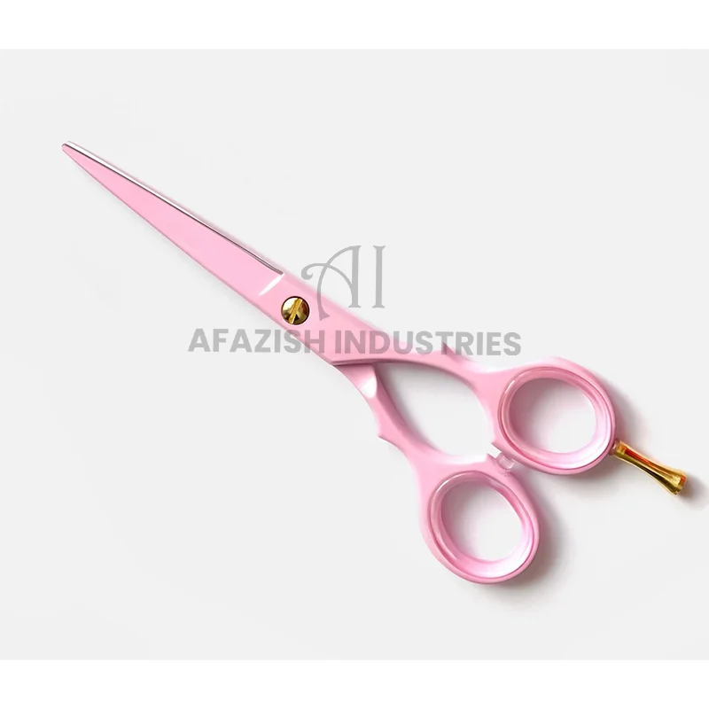 6 Inch Left Handed Straight Cutting Hair Scissors Offset Handle Barber ...