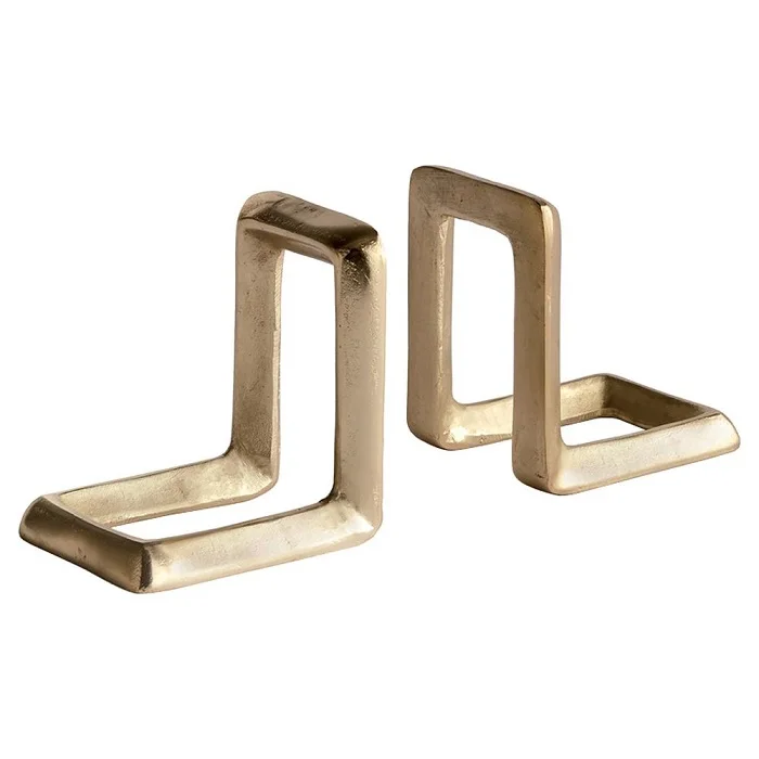 Modern Creative Design Antique Gold Metal Small Bookends For Shelves ...