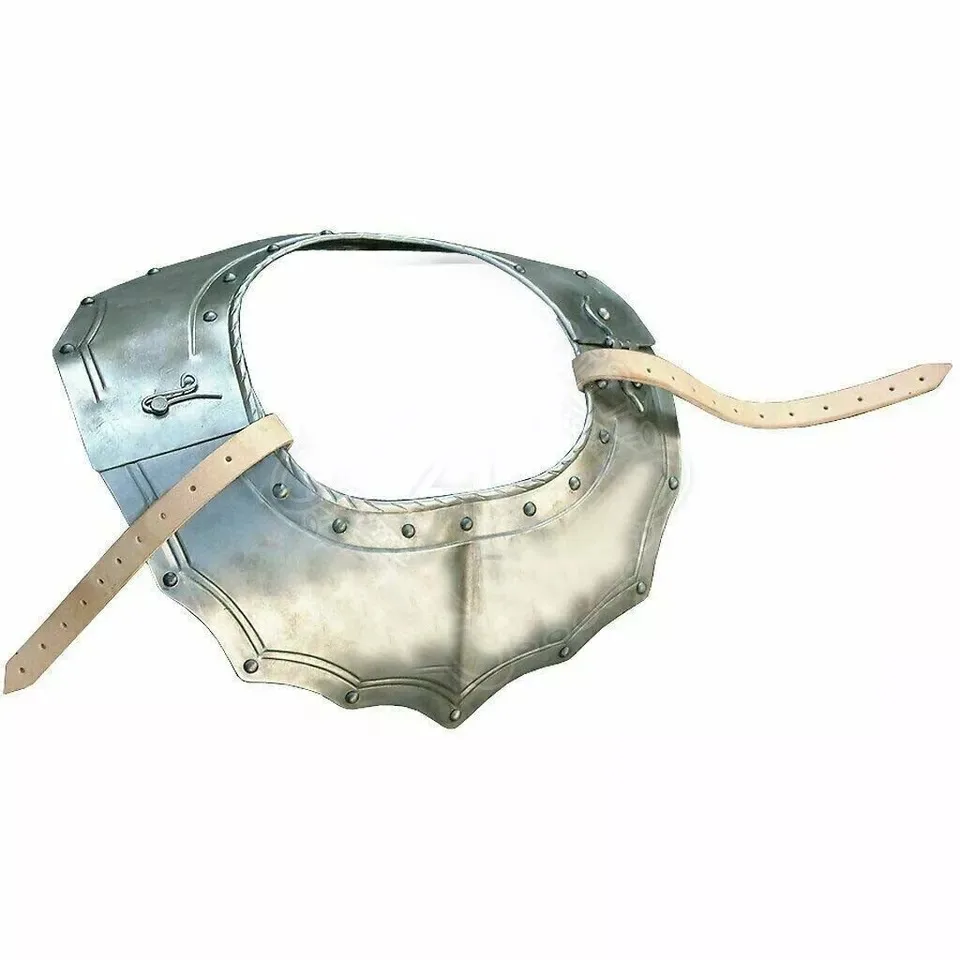 Authentic Antique Medieval Mild Steel Gorget Armor Set Handcrafted ...