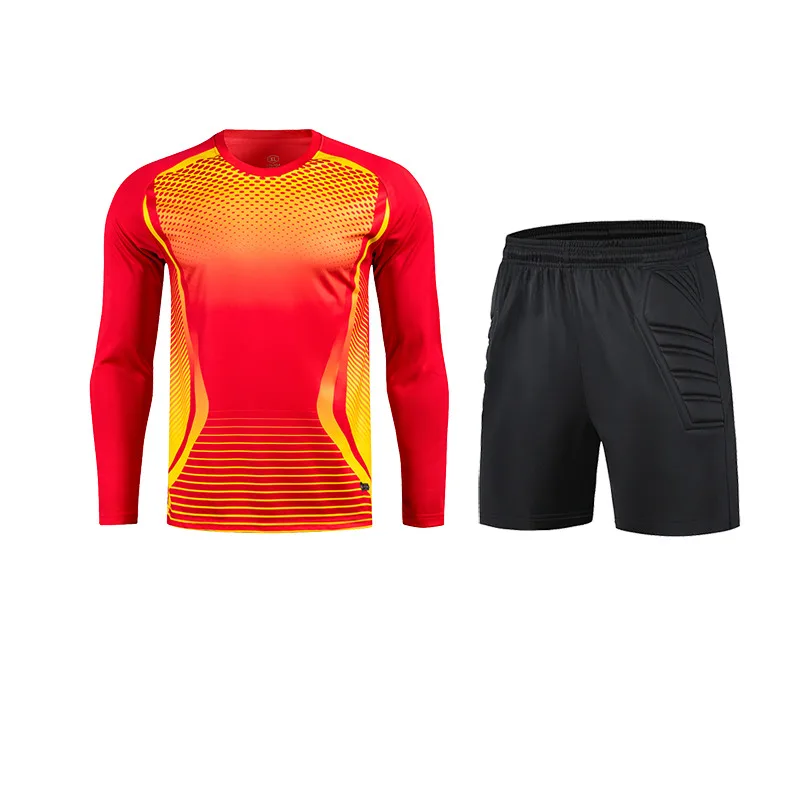 Sports New Football Goalkeeper Uniforms Men Goal Keeper Training Suits ...