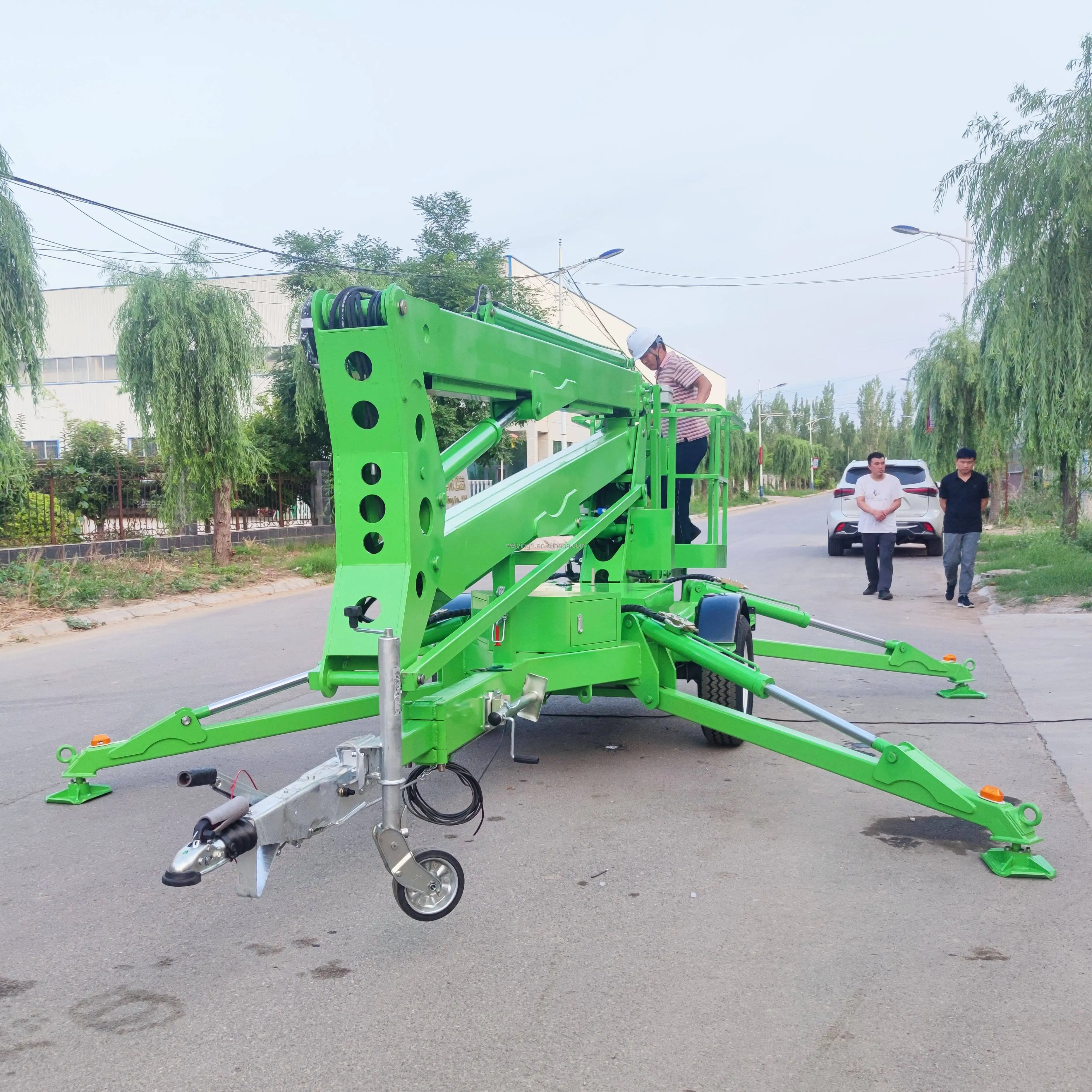 High Quality 10m~16m hydraulic Electric Spider Man Lift Cherry Picker ...