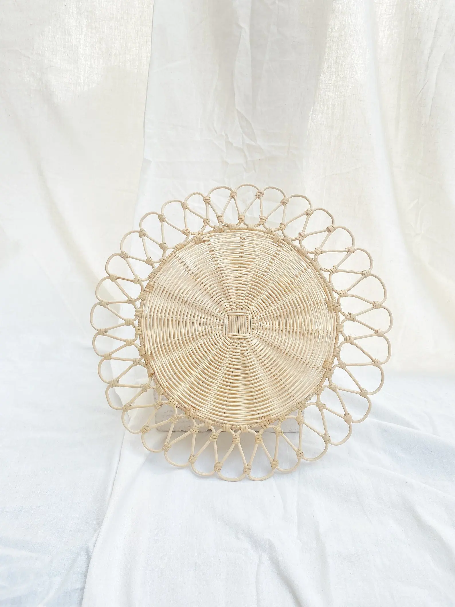 White Rattan Plate Chargers Natural Charger Plates Bulk Quantity Low ...