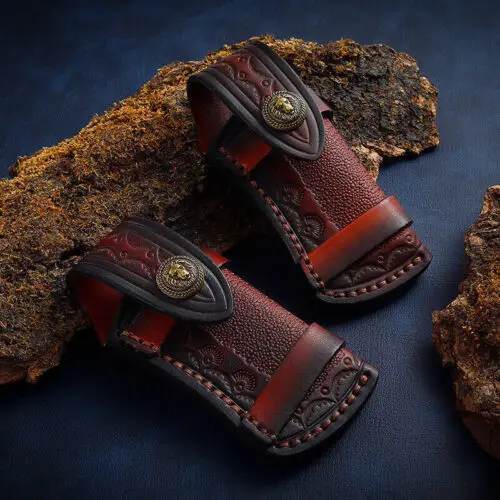 Custom Handmade Pure Leather Sheath Hand Stitched High Quality ...