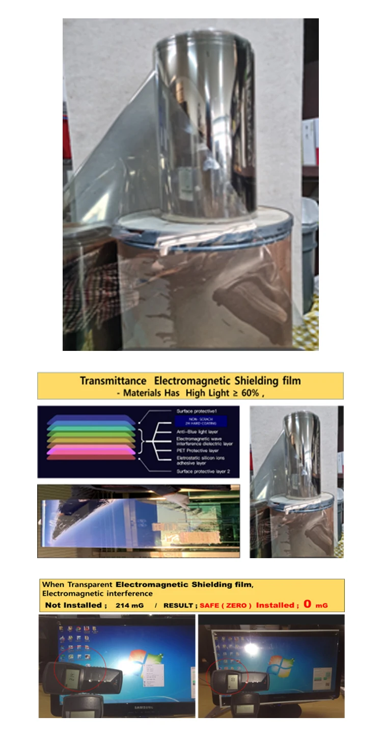 [redzen] Transparent Emi-shield Blue-light Cut- With Non Scratch Film ...