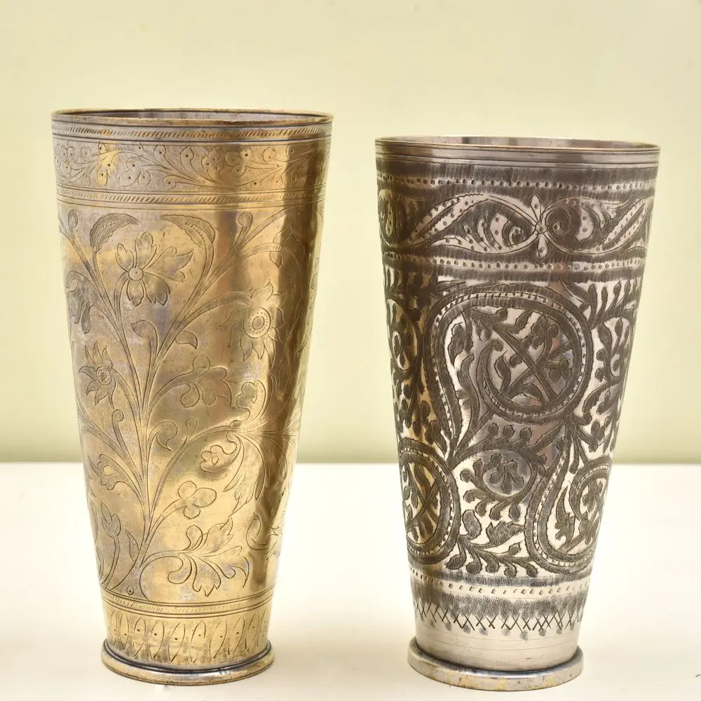 Wholesale Handmade Traditional Indian Brass Gold Luxury Lassi Glass ...