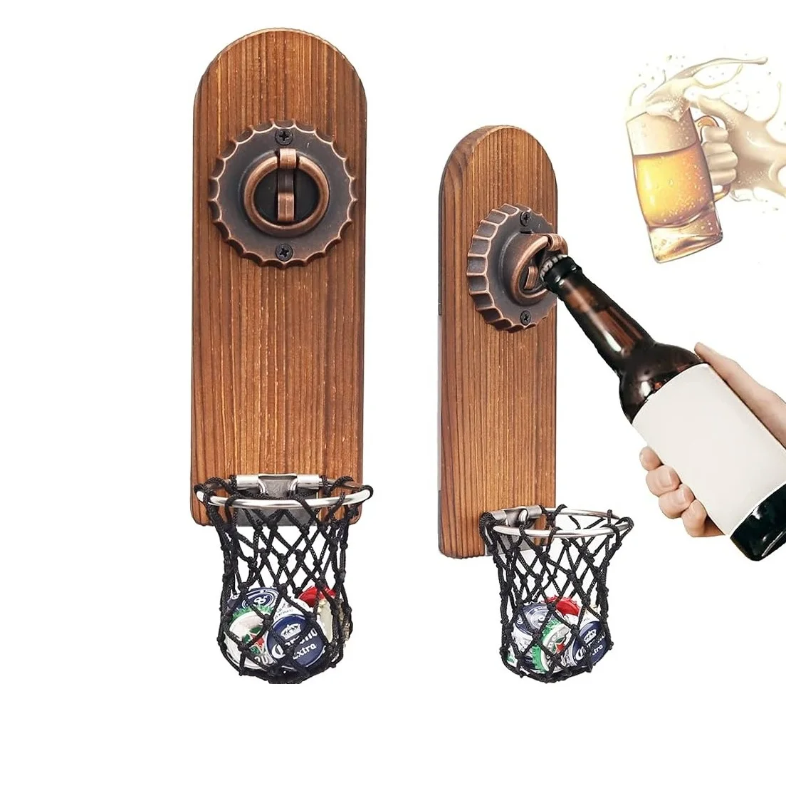 Standard Quality Hand Made Wall Mounted Bottle Opener with Catcher ...