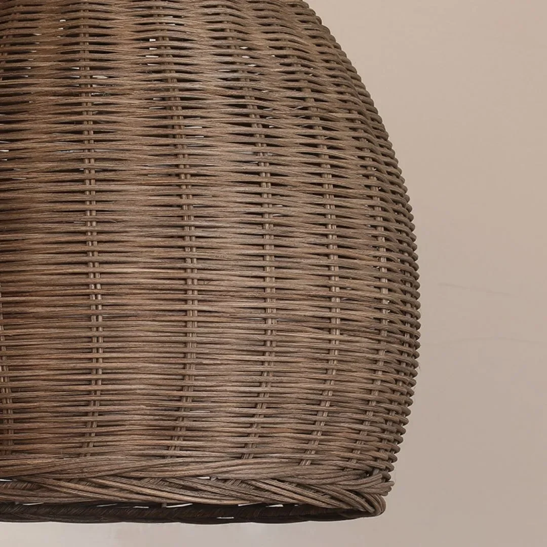 Vintage Vietnam Rattan Bamboo Lampshade Frame Hanging Chandelier ...