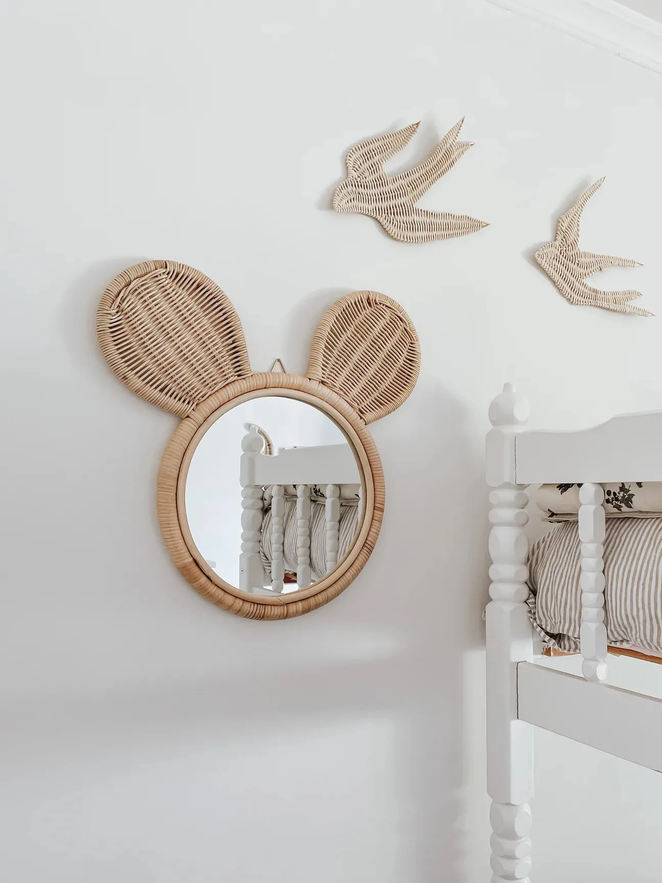 Hot Trend Rattan Bath Mirrors Wall Premium Glass Evil Eye Mirror Wall ...