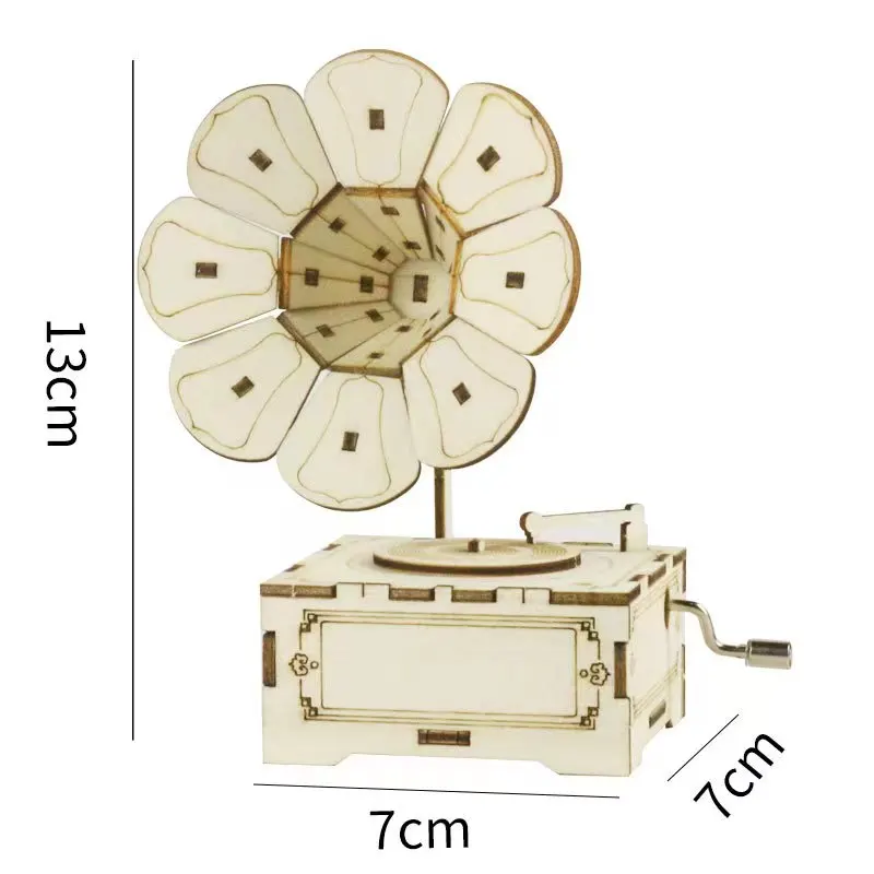 Ever Bright New Arrival 3d Diy High Quality Creative Hand Crank Carved ...