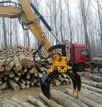 Logging Hydraulic Rotating Light Wood Hydraulic Log Grapple For 6ton ...