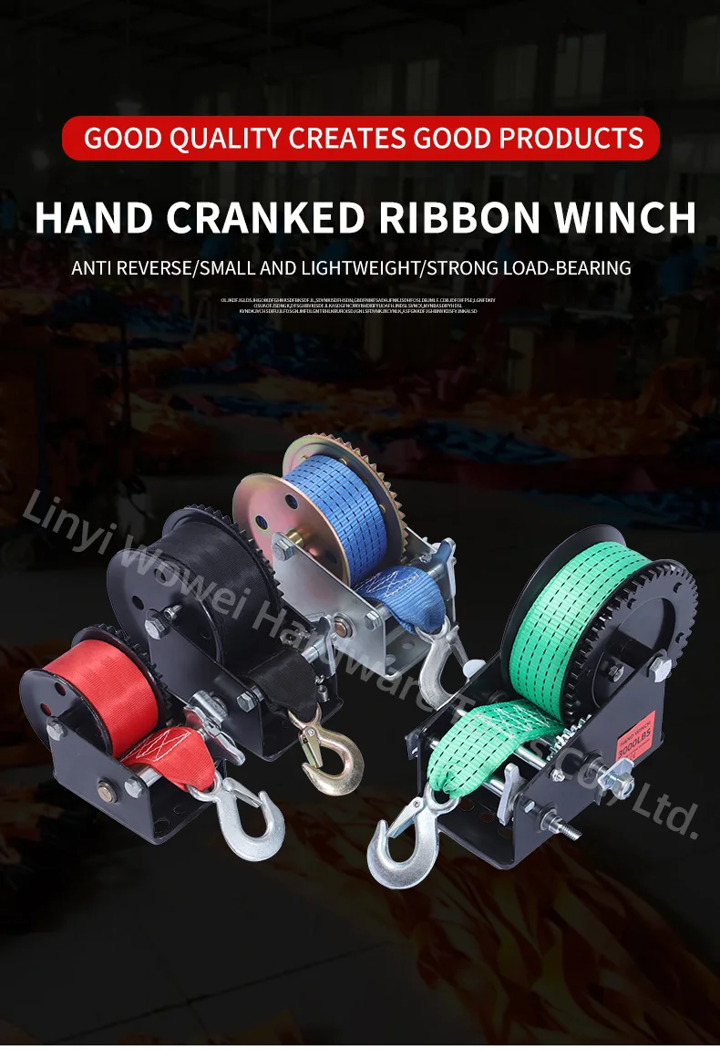 China New Design Various Styles Cheap Price Manual Hand Webbing Winch ...