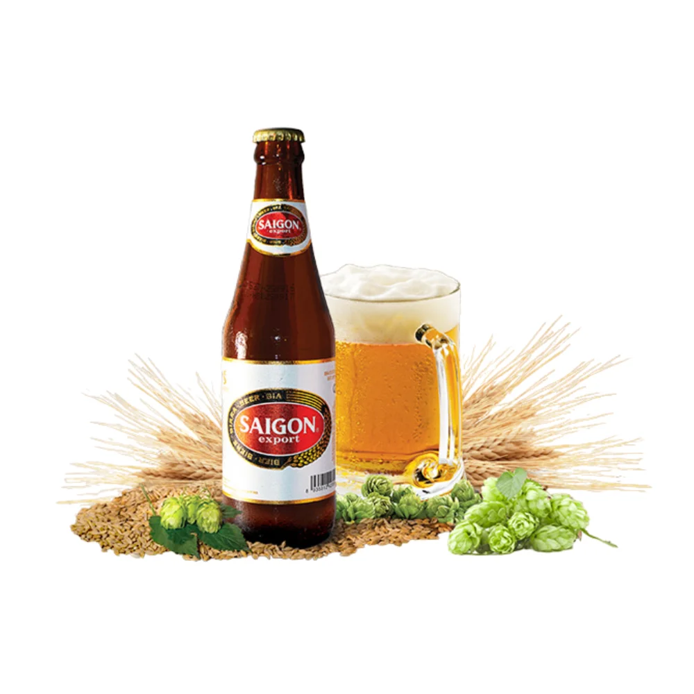Premium Quality 100% Malt Barley Saigon Lager Beer 333 Glass Bottled ...