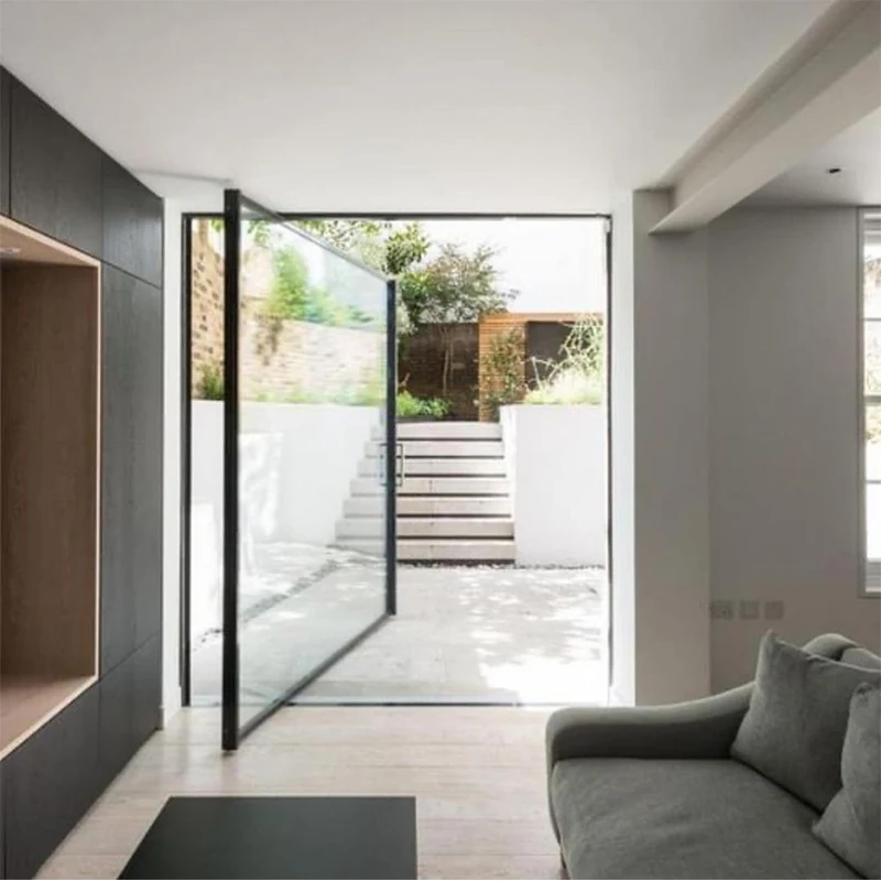 Alucasa Modern Office Main Entrance - Heavy Duty Aluminum Pivot Door