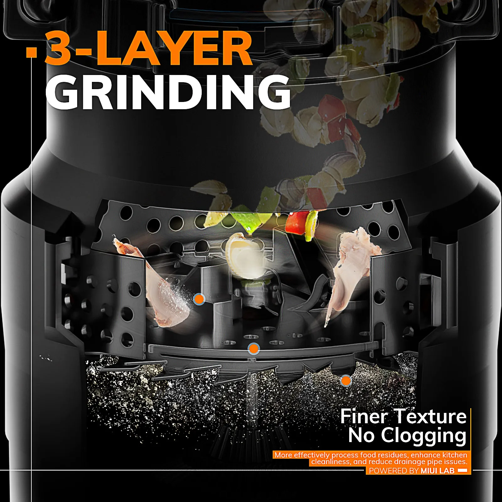 Quiet Food Waste Disposer - Efficient & Easy Install