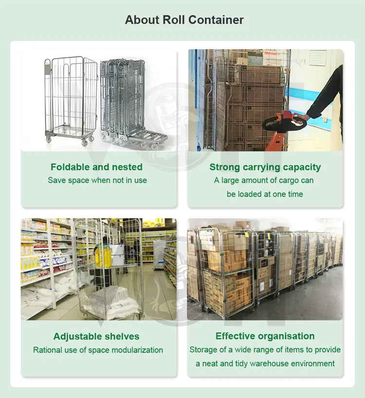 Logistic Industrial Supermarket Transport Base Z Frame Warehouse Cage ...