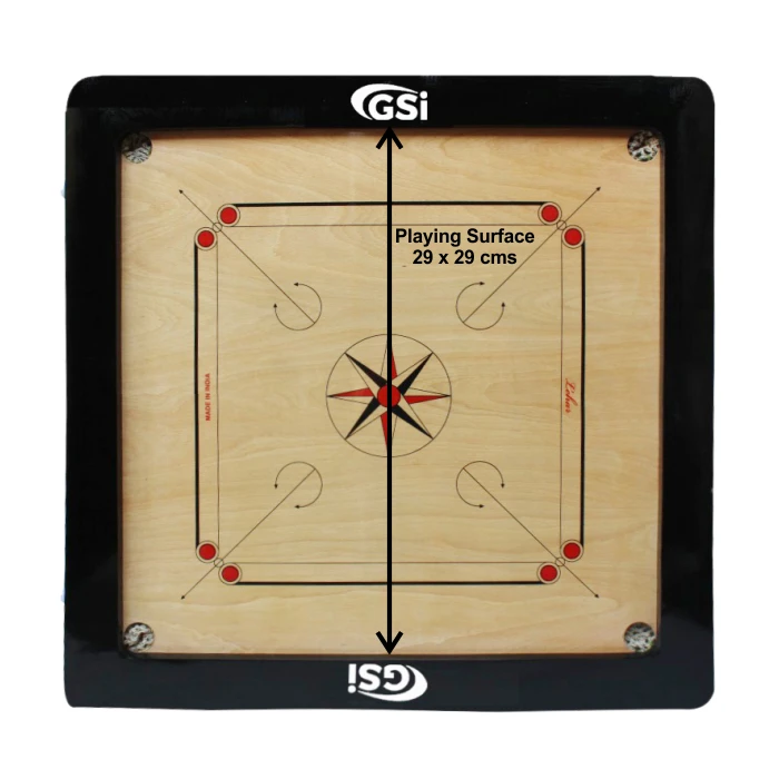 Customizable Carrom Board - Natural Wood, 3 X 1.5 Inch Border