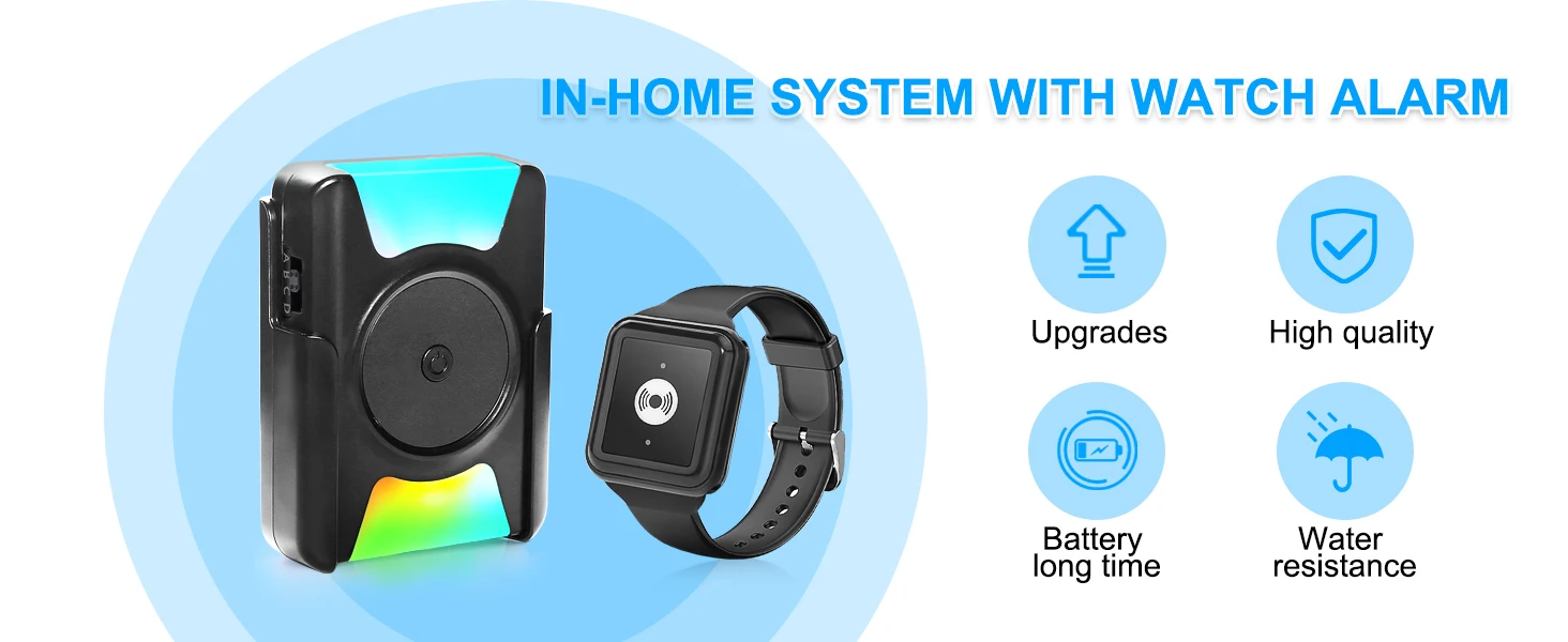 DAYTECH Wireless Caregiver Call Button Portable Wrist Pager Watch Help ...