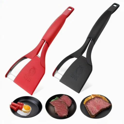 Spatula 2 in 1grip and Flip Tongs Egg Flipper Nylon Egg Steak Bread ...