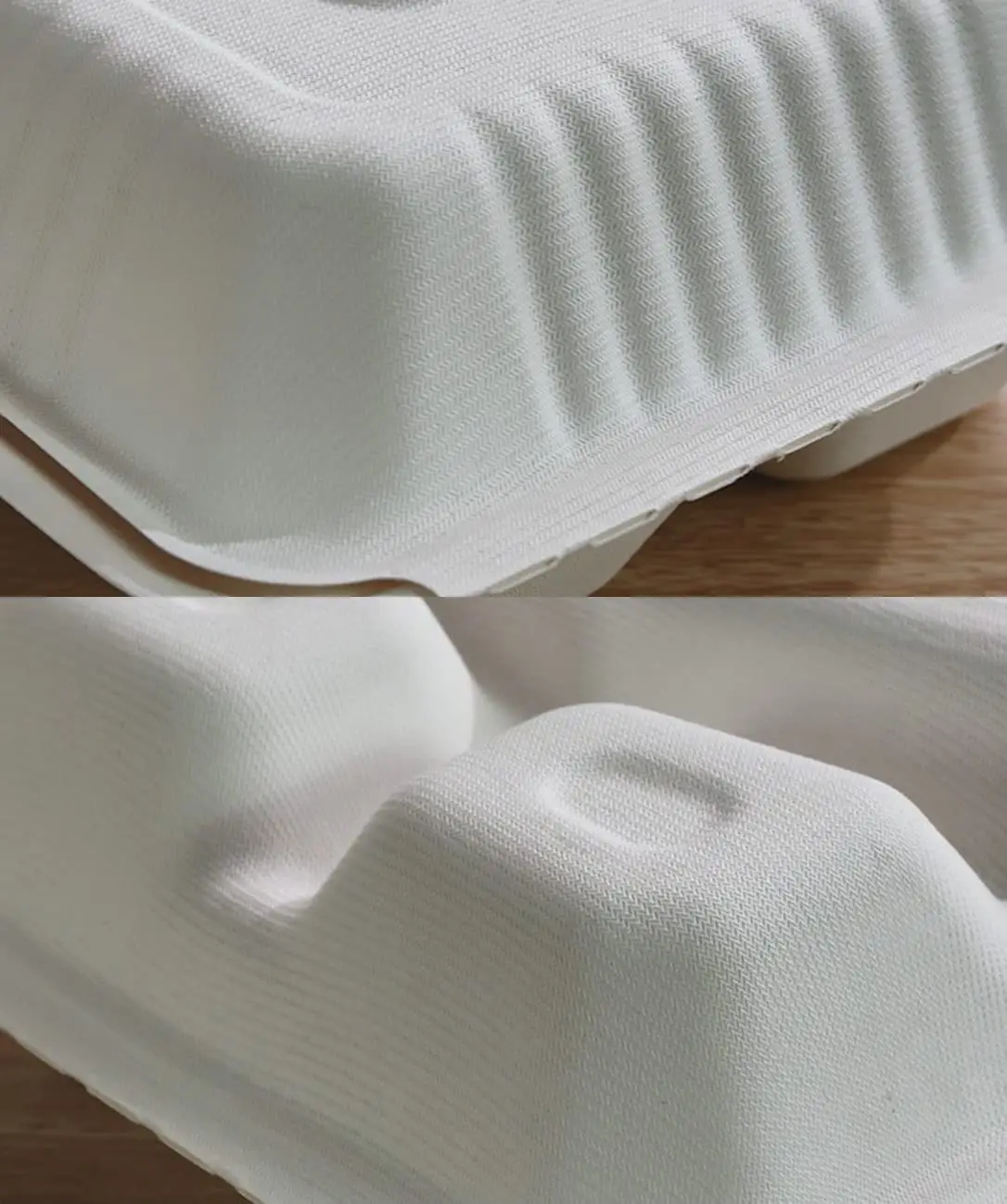 100% Compostable Hinged Clamshell Boxes - Sugarcane Bagasse