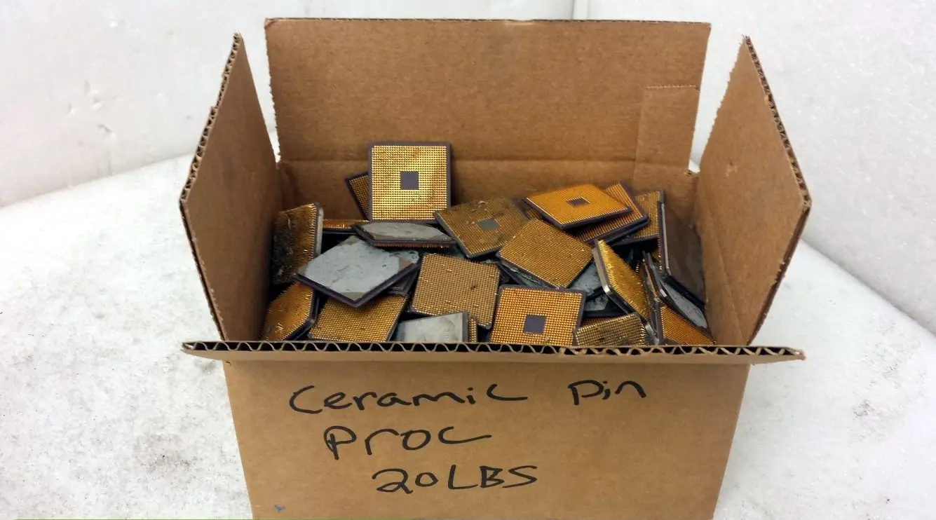 Cpu Scrap Intel 486 & 386 Cpu/computer Ram Scrap/ceramic Gold Scrap ...