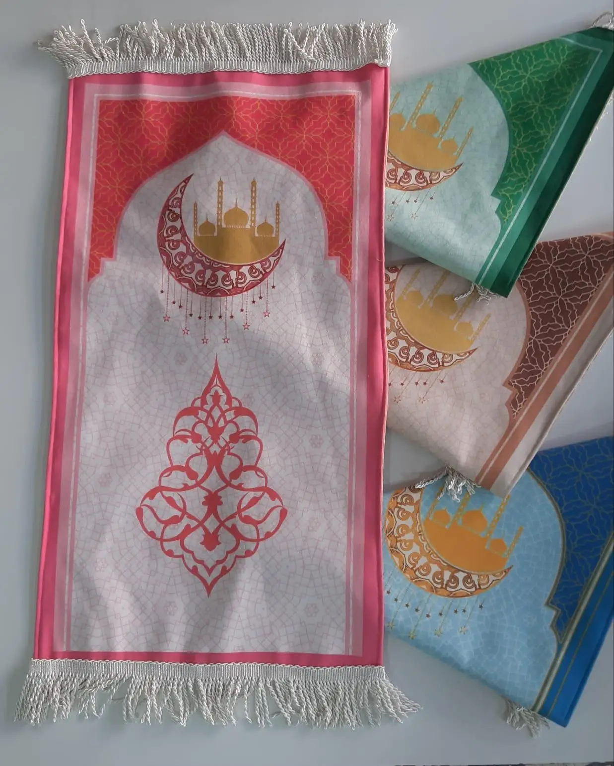 Kids Prayer Mat Gift Set Special Design Cylinder Rug Muslim Tasbeeh ...