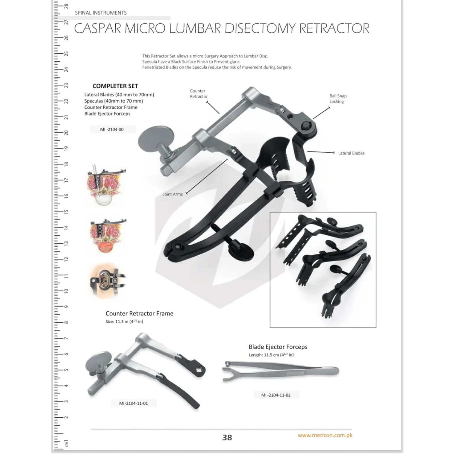 Premium Caspar Micro Lumbar Discectomy Retractor Set Spinal Surgery ...