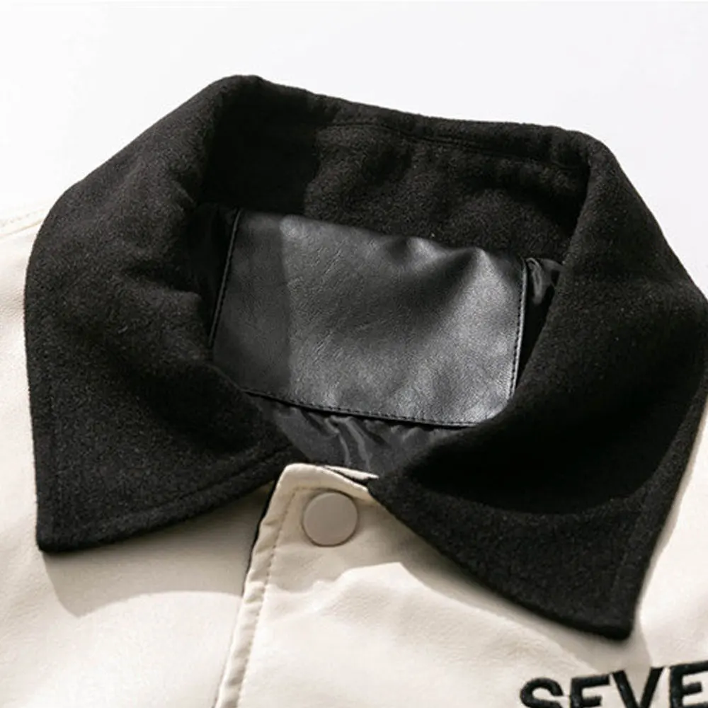 Letterman Jacket Genuine Leather Sleeves &wool Blend University School ...