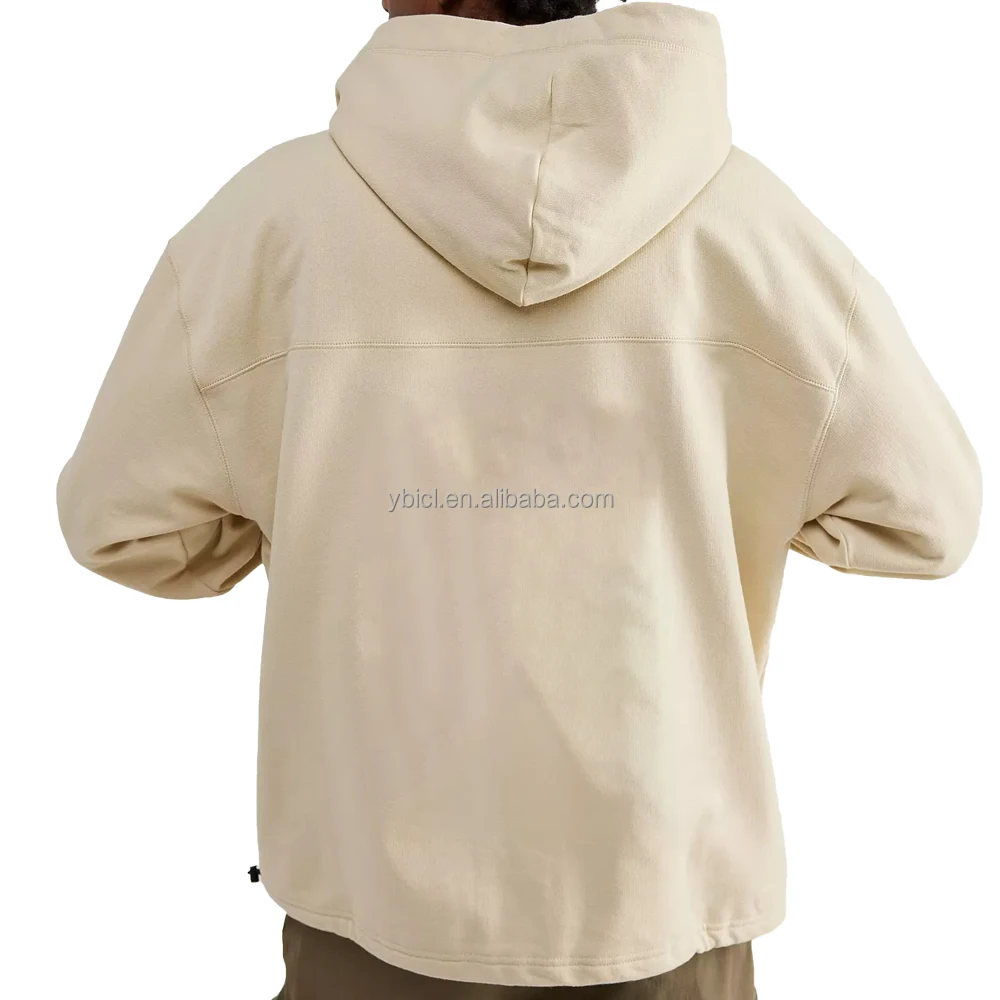 Mens Oversized Drop Shoulder Design Hem Sweatshirts Hoodie Custom ...