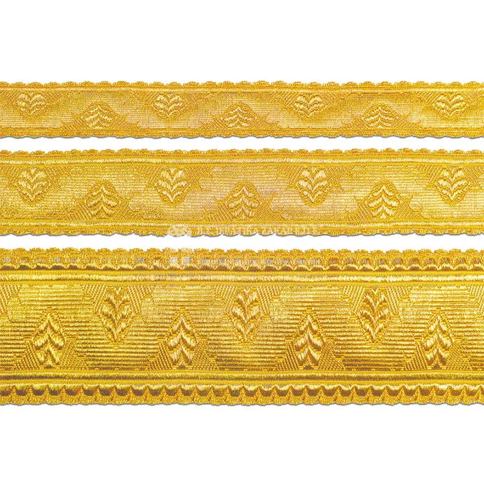 Oem Vestment Gold Metallic Braid Lace Ribbon Wholesale Oak Leaf Ash ...